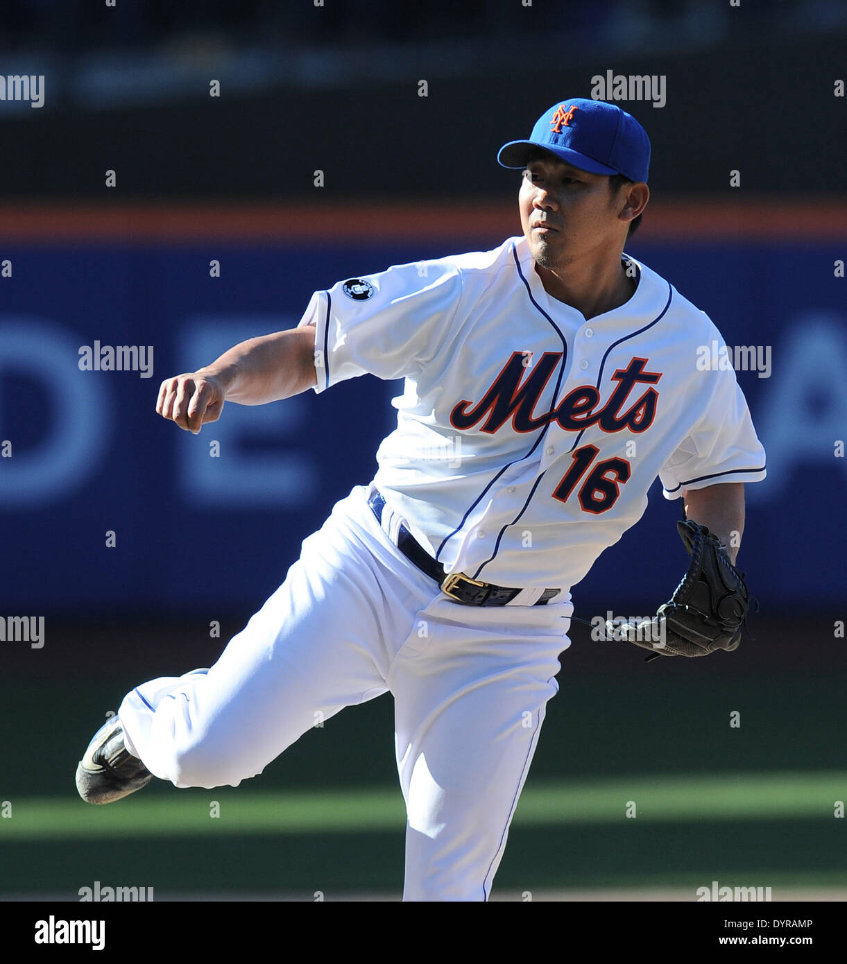 Flushing, NY, USA. 20th Apr, 2014. Daisuke Matsuzaka (Mets) MLB ...