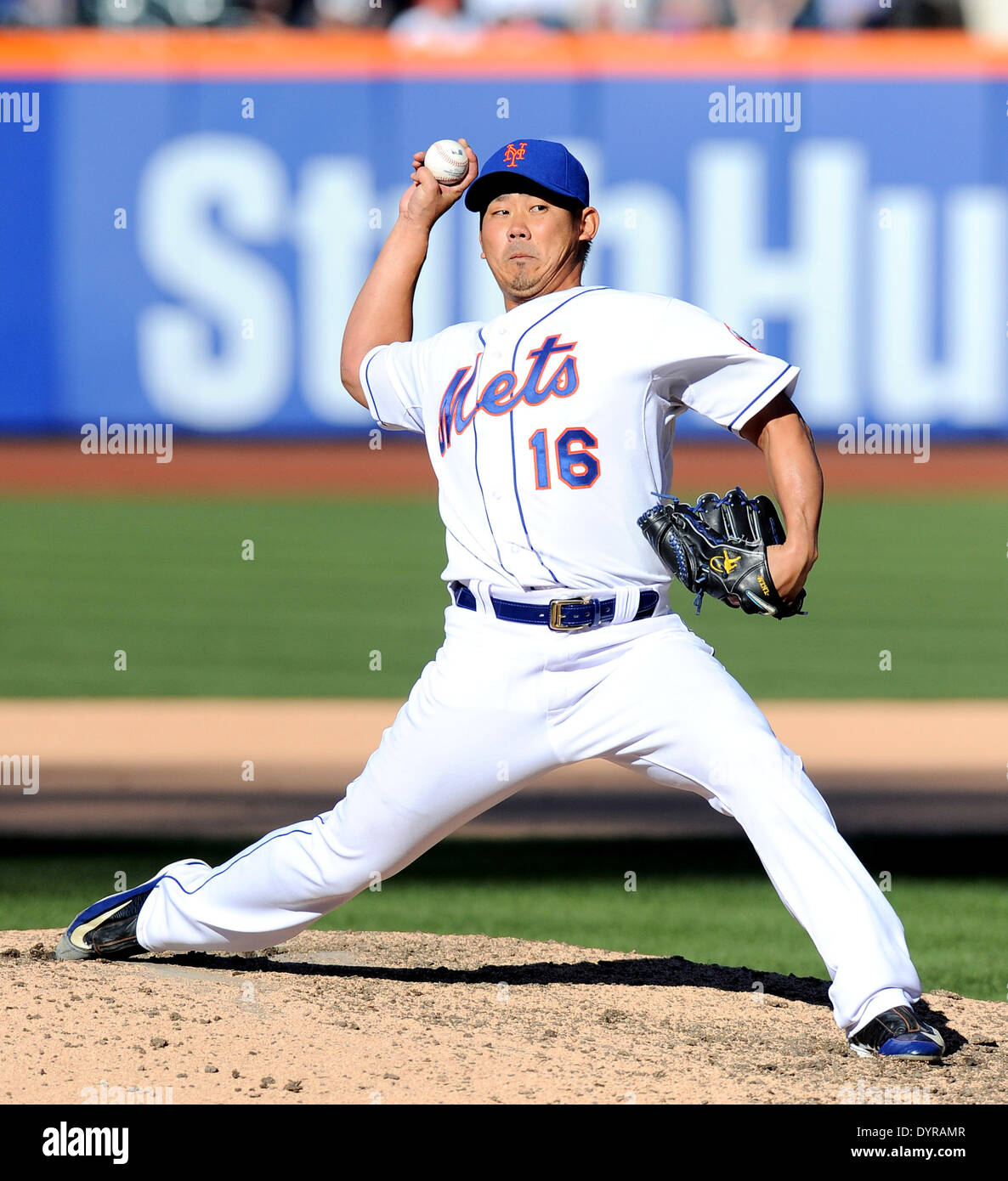 Flushing, NY, USA. 20th Apr, 2014. Daisuke Matsuzaka (Mets) MLB ...