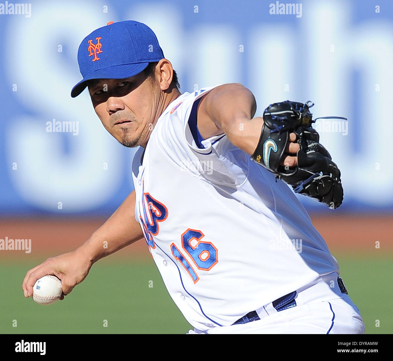 Flushing, NY, USA. 20th Apr, 2014. Daisuke Matsuzaka (Mets) MLB ...