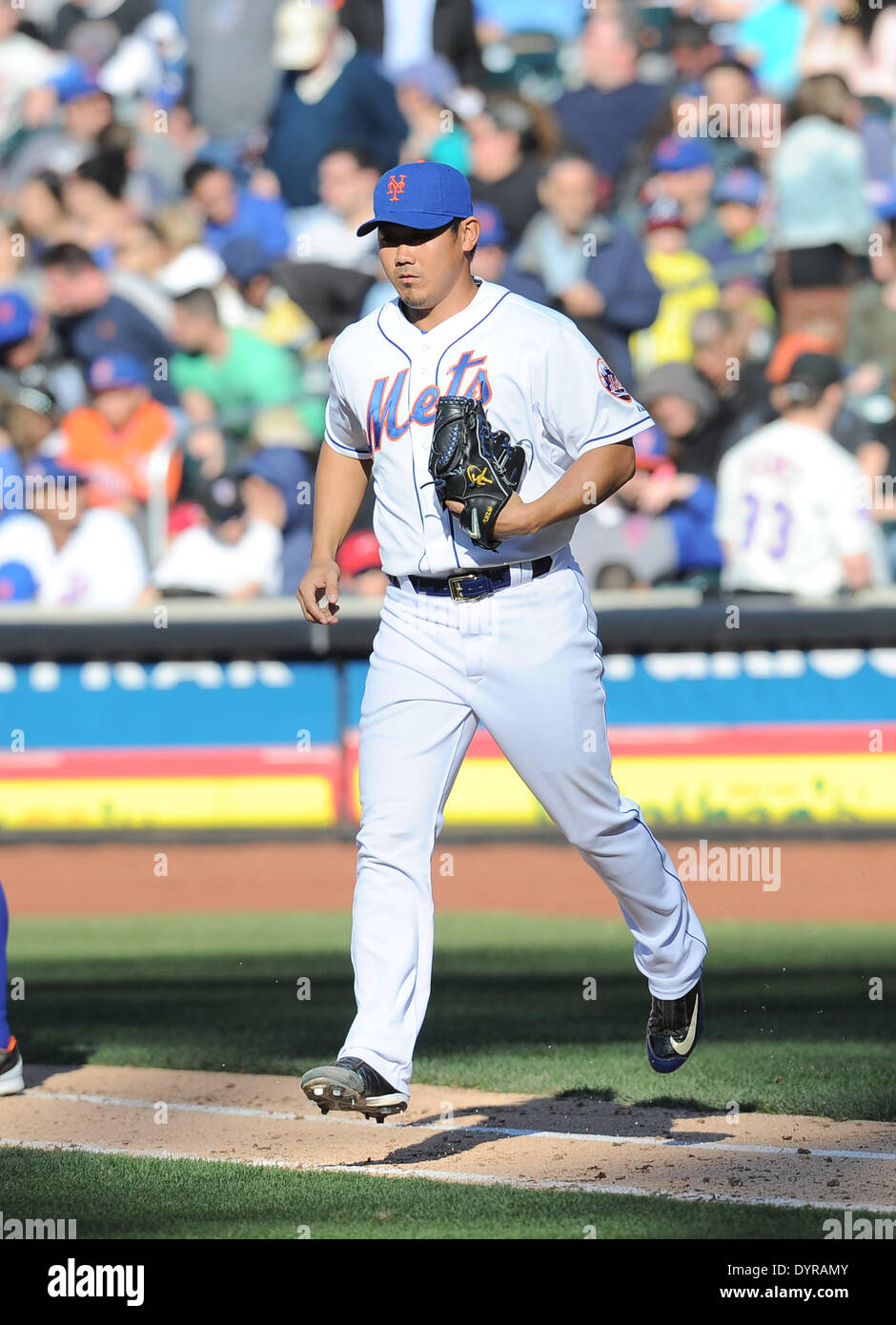 Flushing, NY, USA. 20th Apr, 2014. Daisuke Matsuzaka (Mets) MLB ...