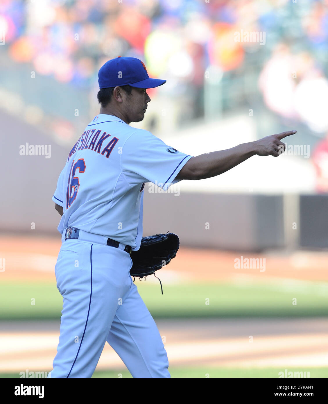Flushing, NY, USA. 20th Apr, 2014. Daisuke Matsuzaka (Mets) MLB ...
