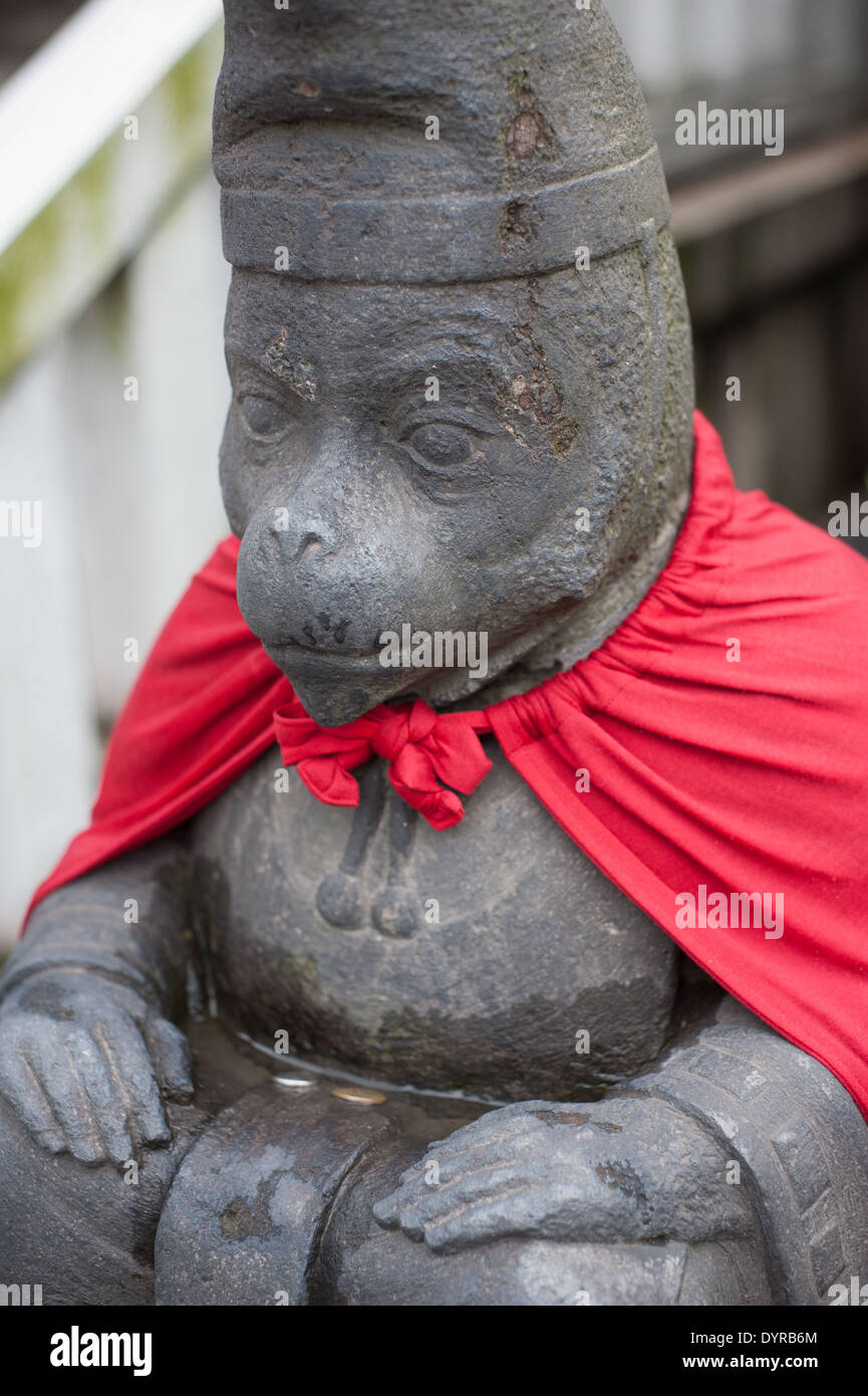 Stone statue in a temple, Tokyo, Japan Stock Photo - Alamy