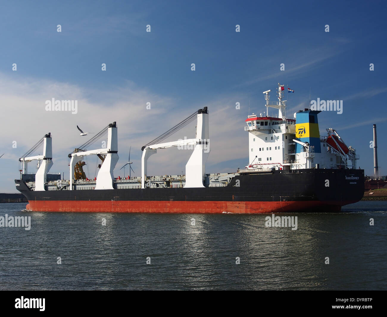 The TRANSOSPREY, a general cargo vessel registered in Gibraltar, is ...