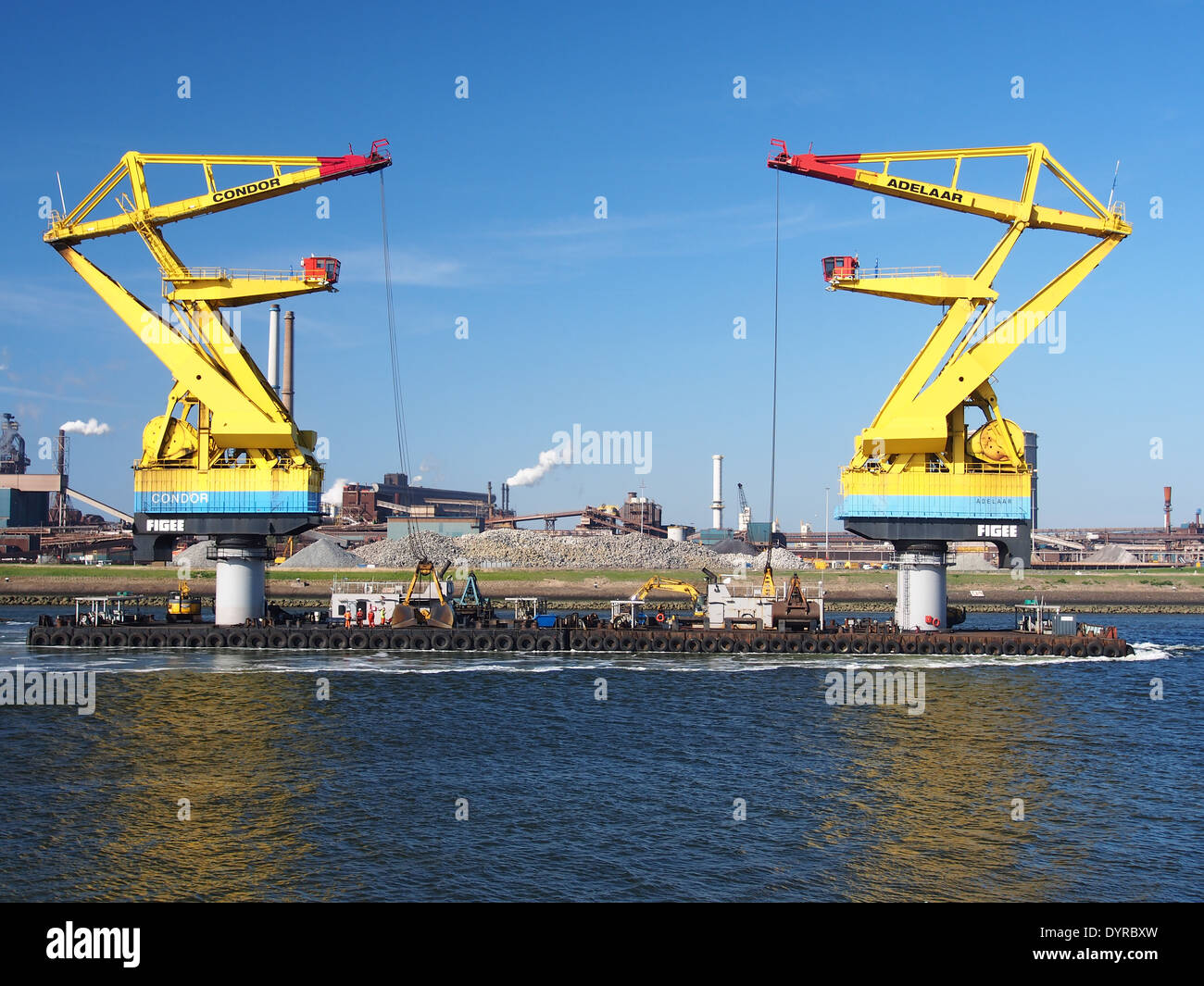 Crane barge Condor en Adelaar at IJmuiden Stock Photo - Alamy