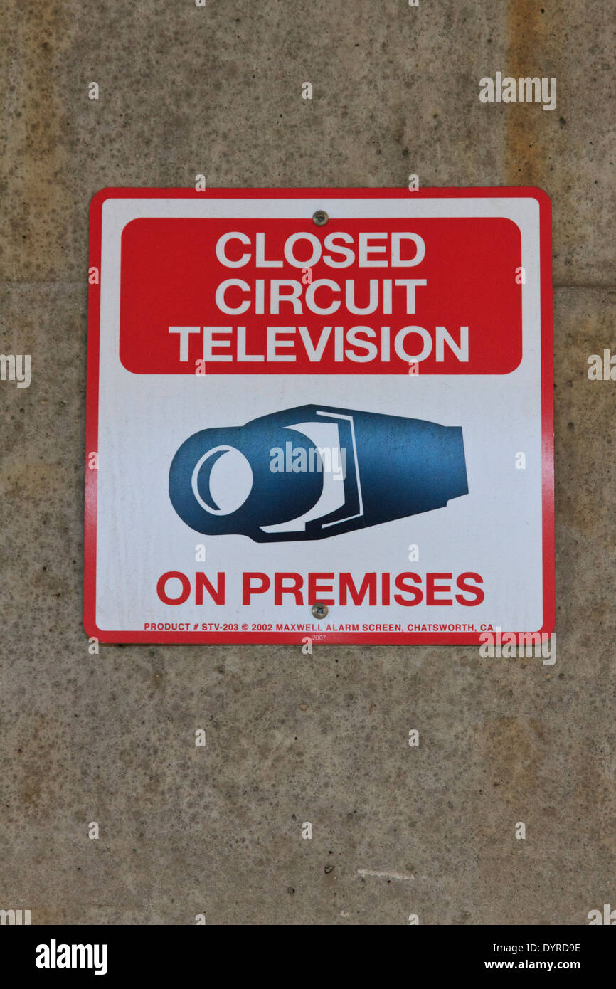 Closed Circuit Television Warning Sign High Resolution Stock ...