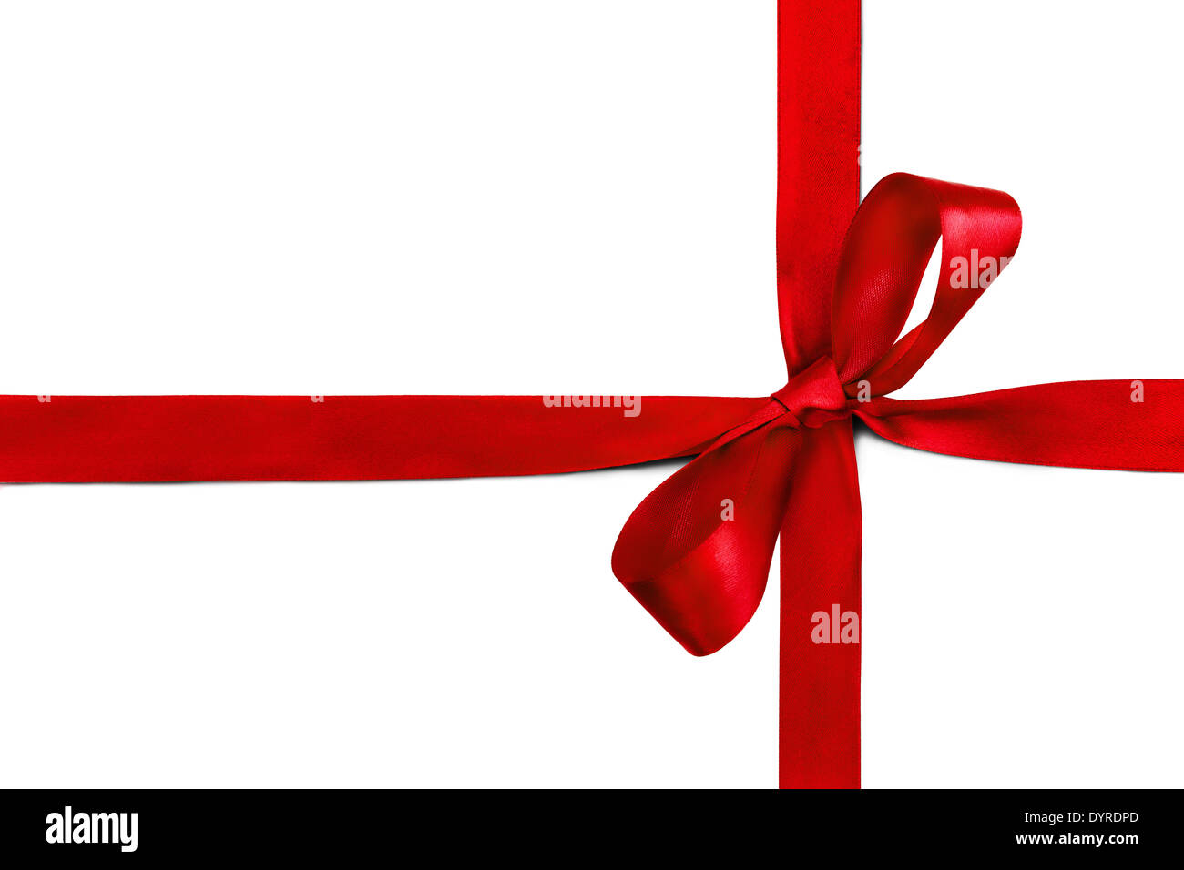 Red ribbon and bow isolated on white background Stock Photo - Alamy