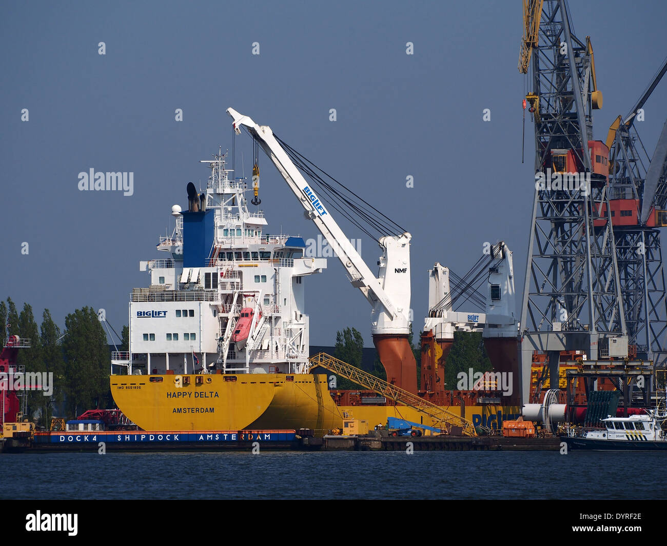 The HAPPY DELTA, IMO 9551935, is a large vessel currently in drydock at ...