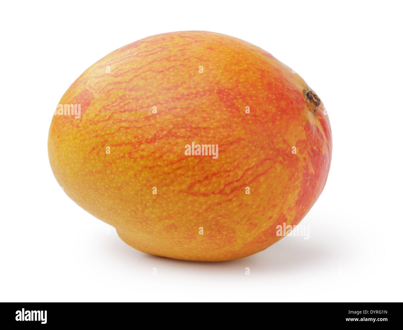 ripe yellow red mango, isolated on white Stock Photo - Alamy