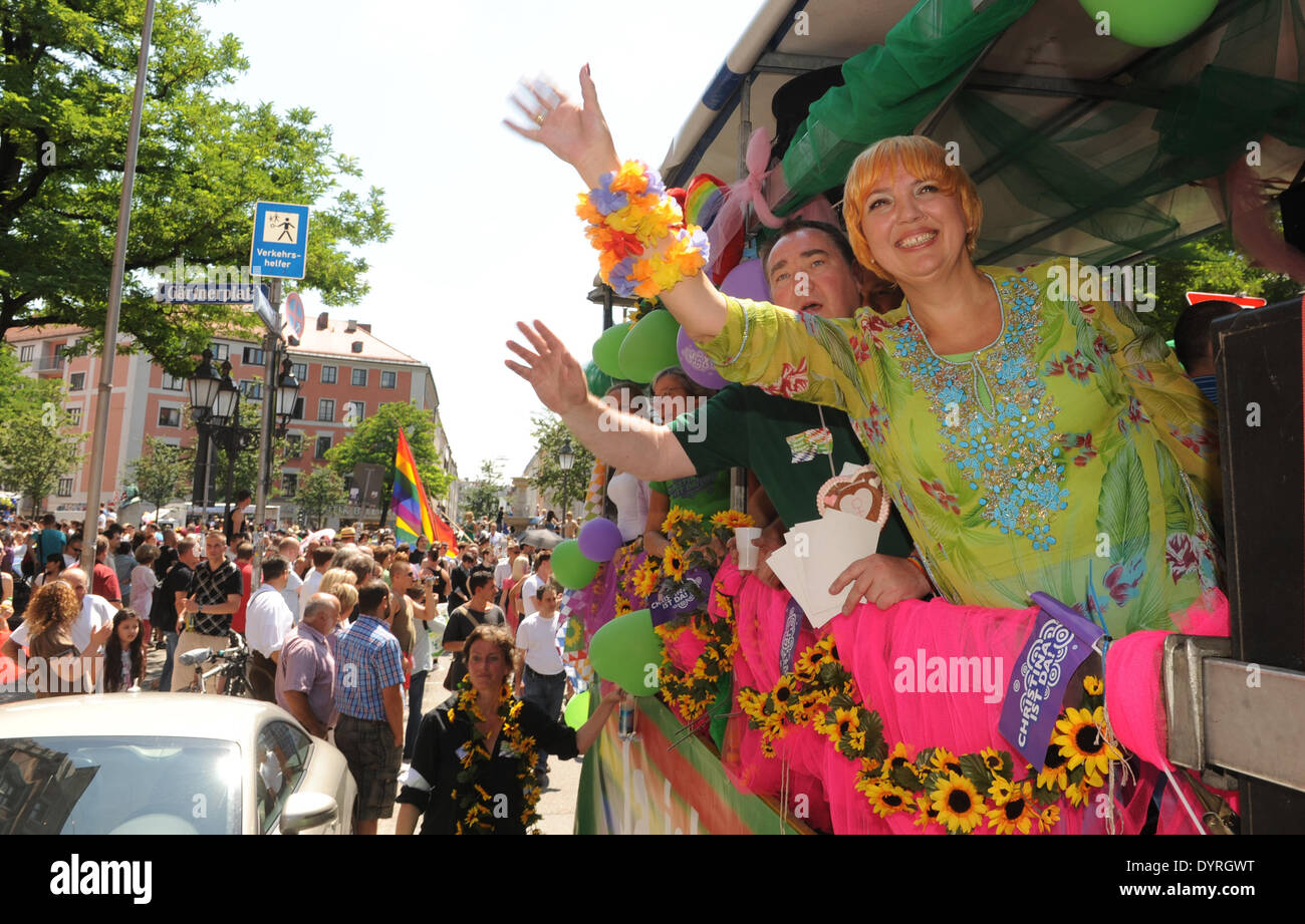 Claudia Roth at the 31st Christopher Street Day in Munich, 2011 Stock ...