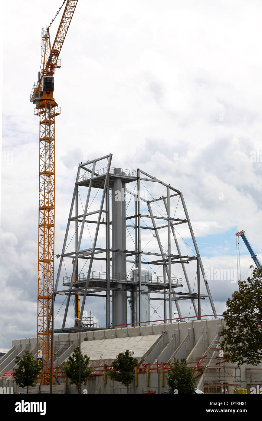 Construction of a geothermal heating power plant in Freiham, 2011 Stock ...