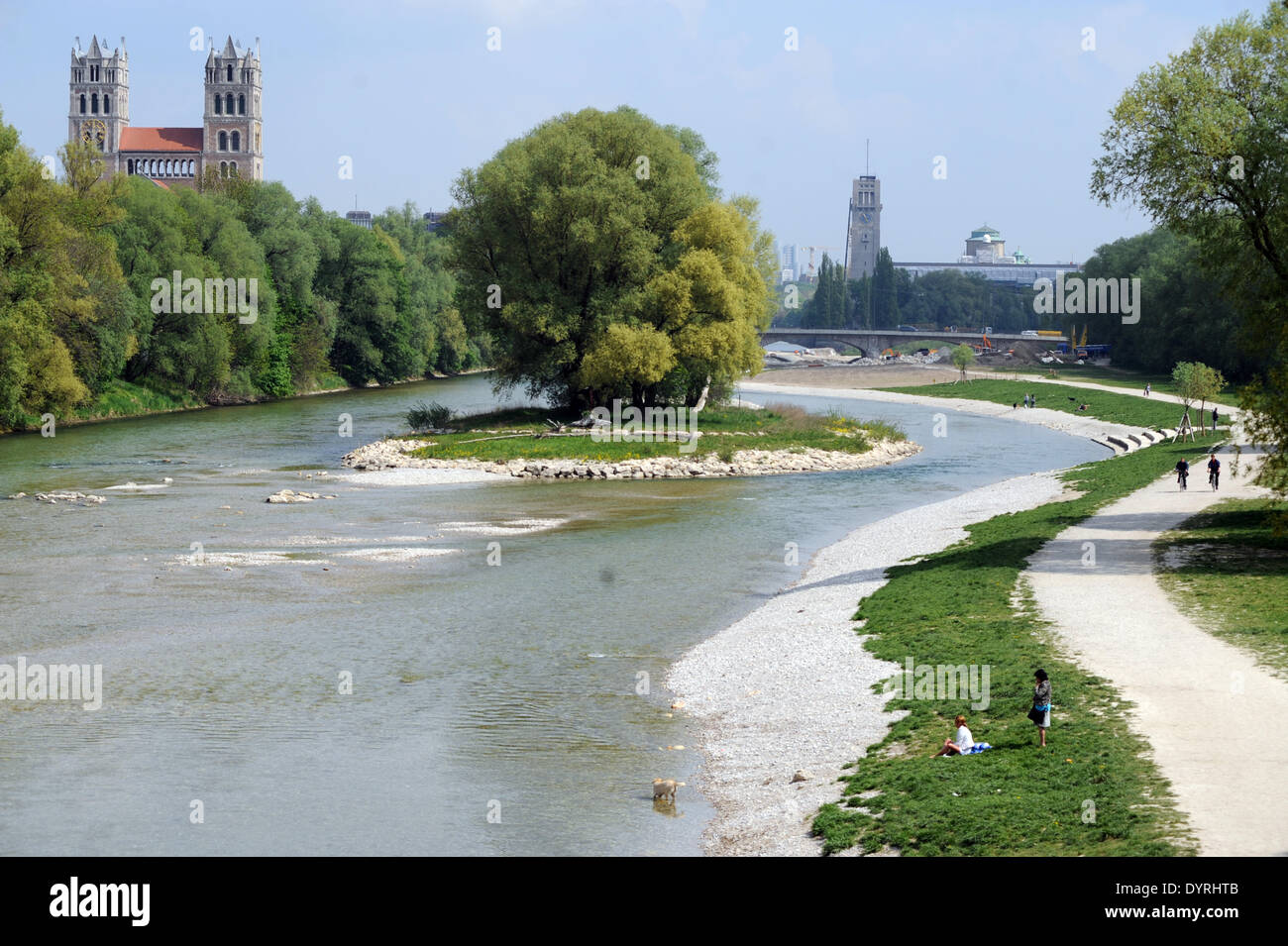 Redesigned Isar River in Munich, 2011 Stock Photo - Alamy