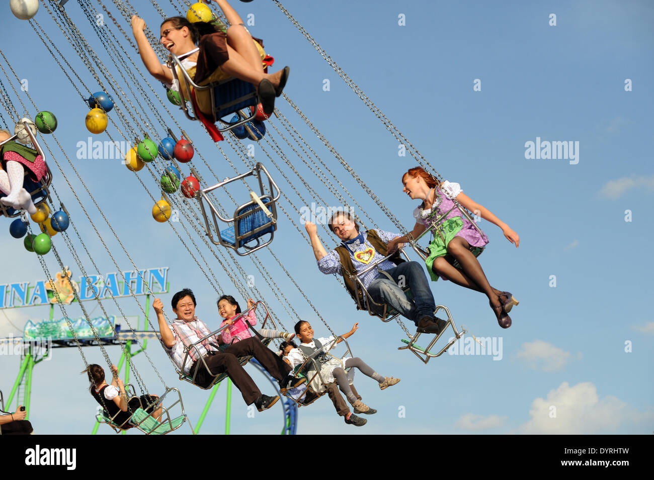 Swing ride at the Oktoberfest in Munich, 2011 Stock Photo - Alamy