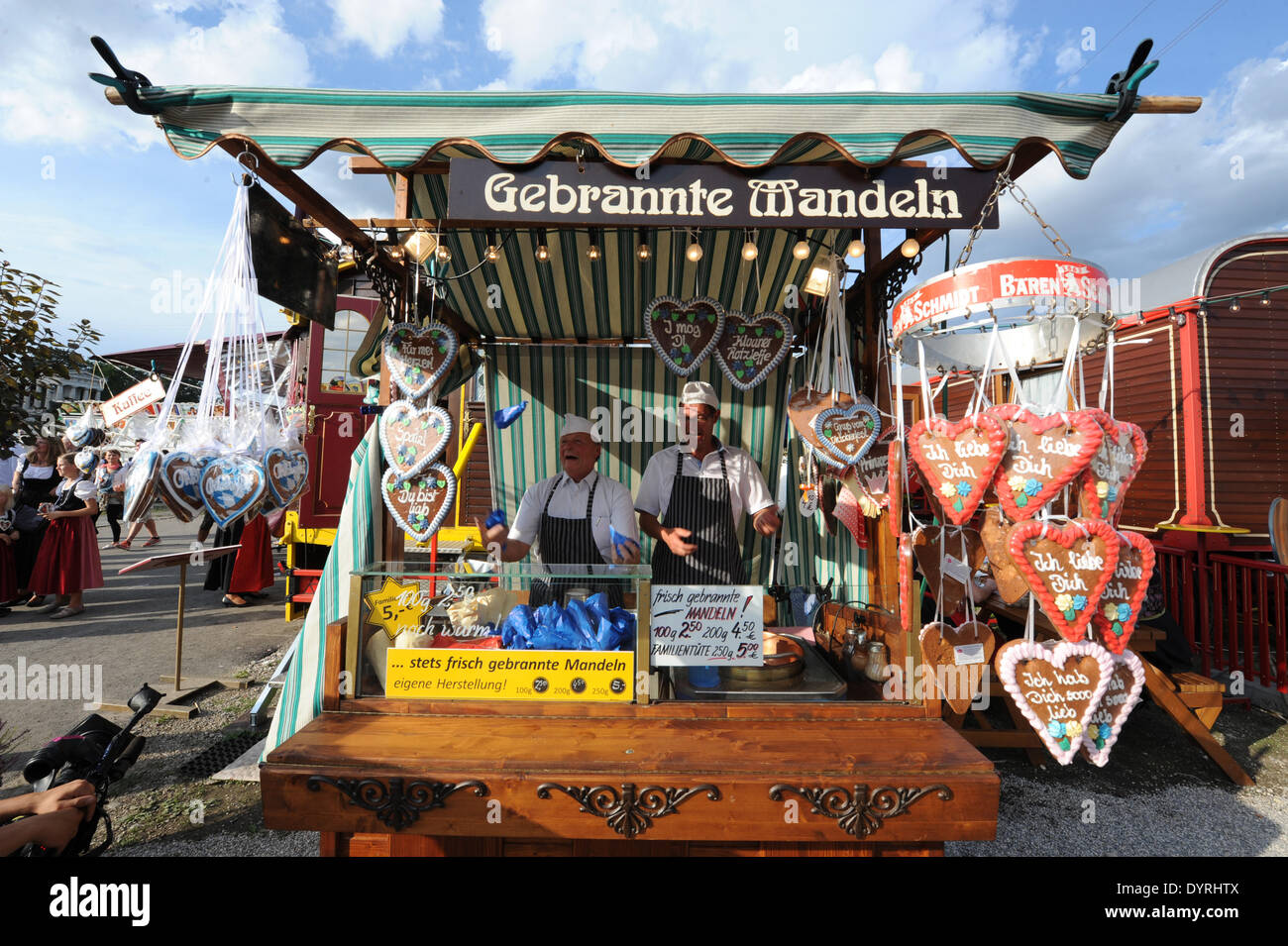 Almond stand at the Oktoberfest in Munich, 2011 Stock Photo: 68745738 ...