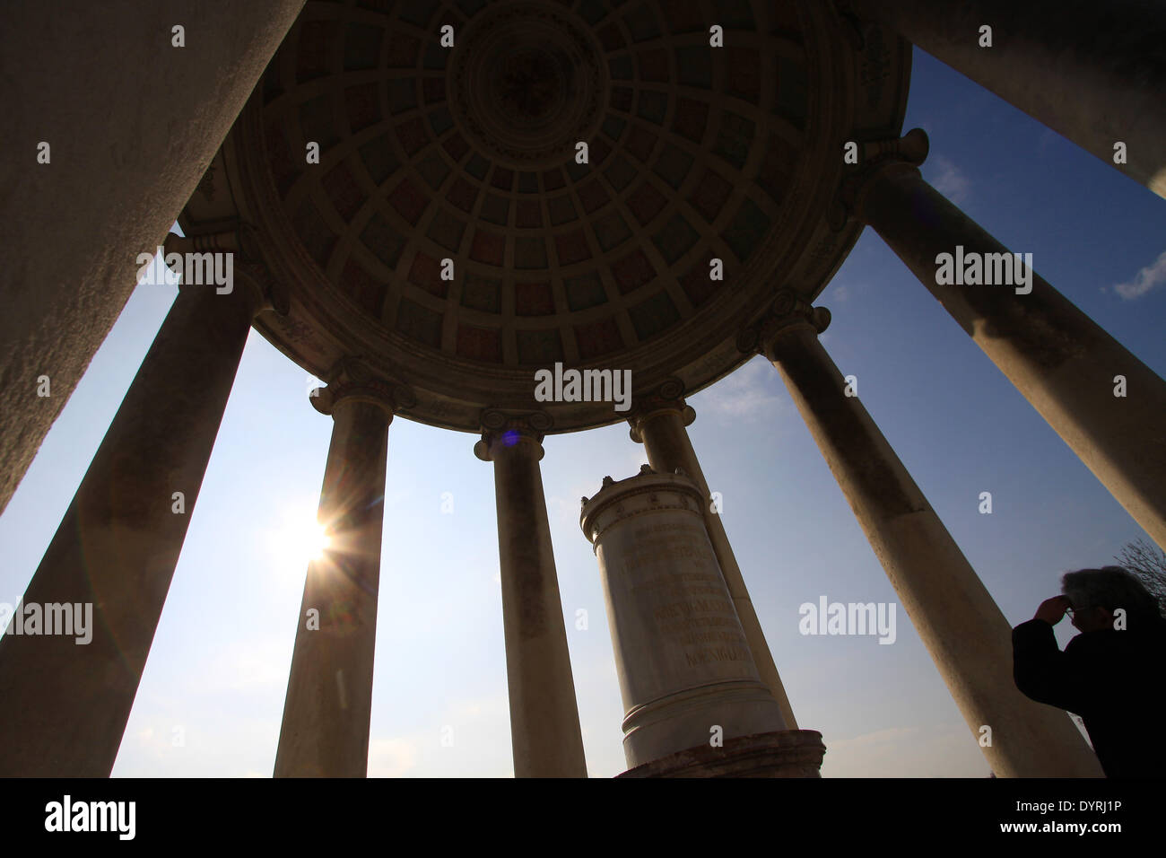 Monopteros in the englischer garten english garden in springtime sun hi ...