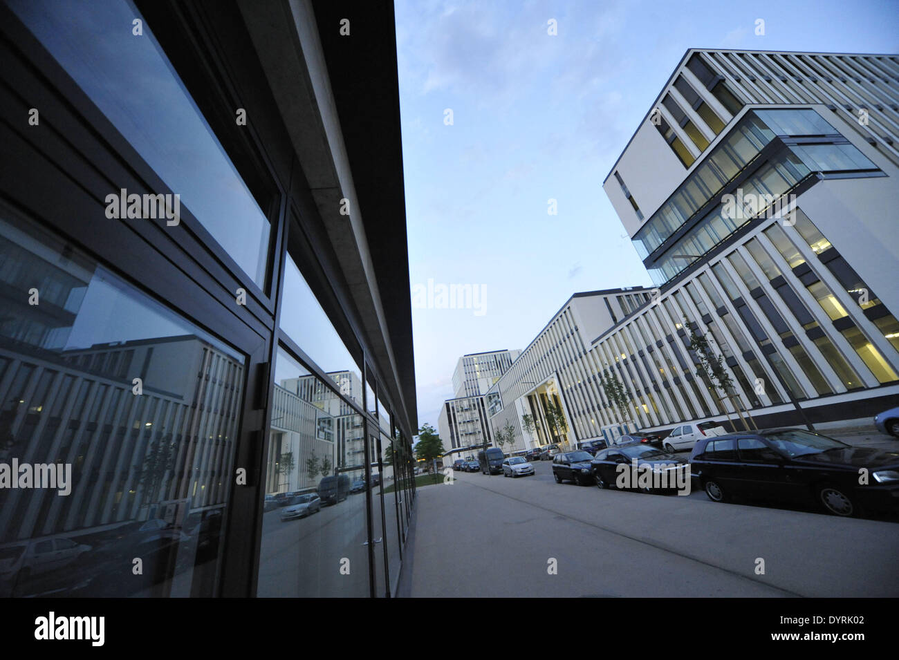 Modern architecture in Arnulfpark in Munich, 2011 Stock Photo - Alamy