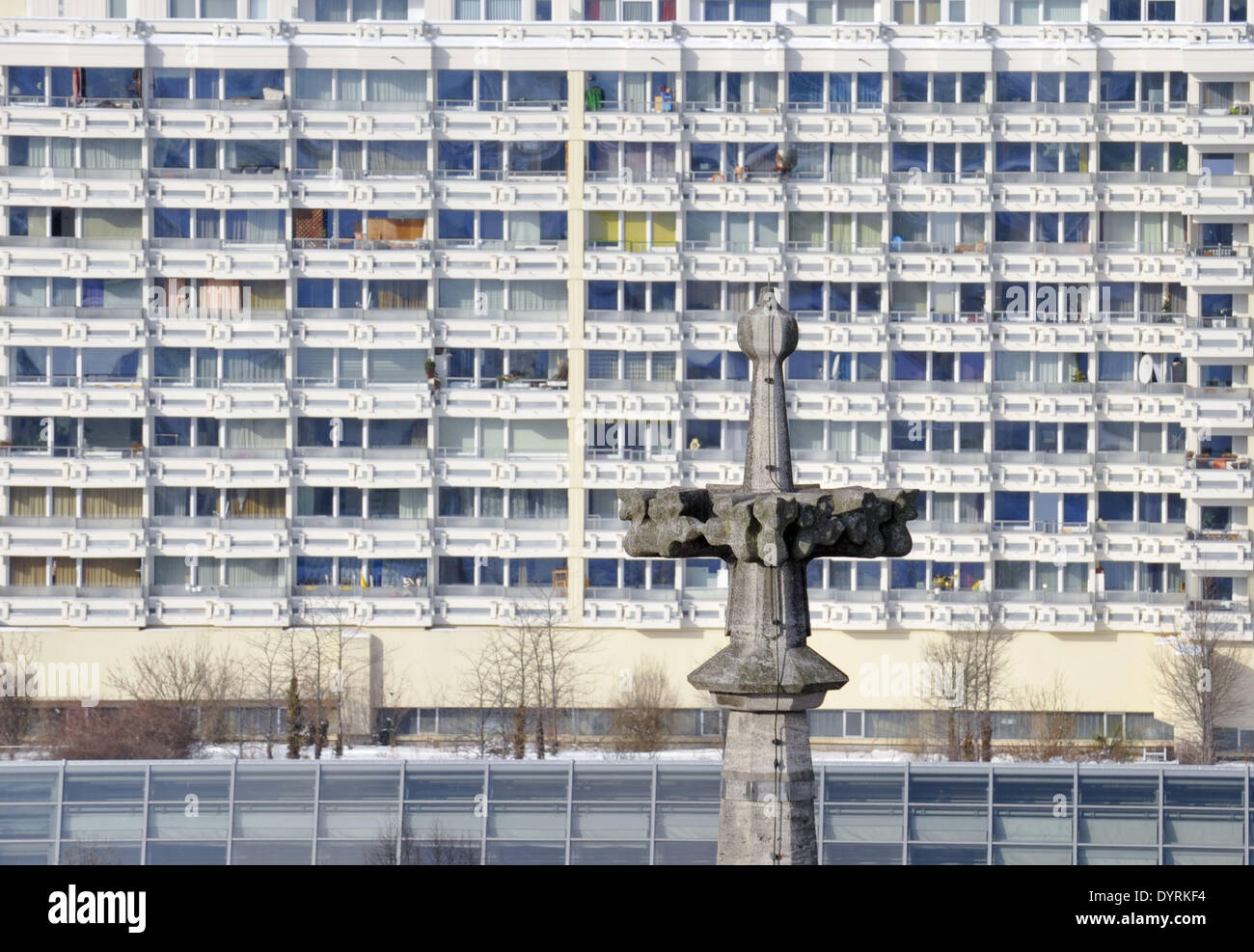 Spire of the Church of St. Paul in Munich, 2012 Stock Photo - Alamy