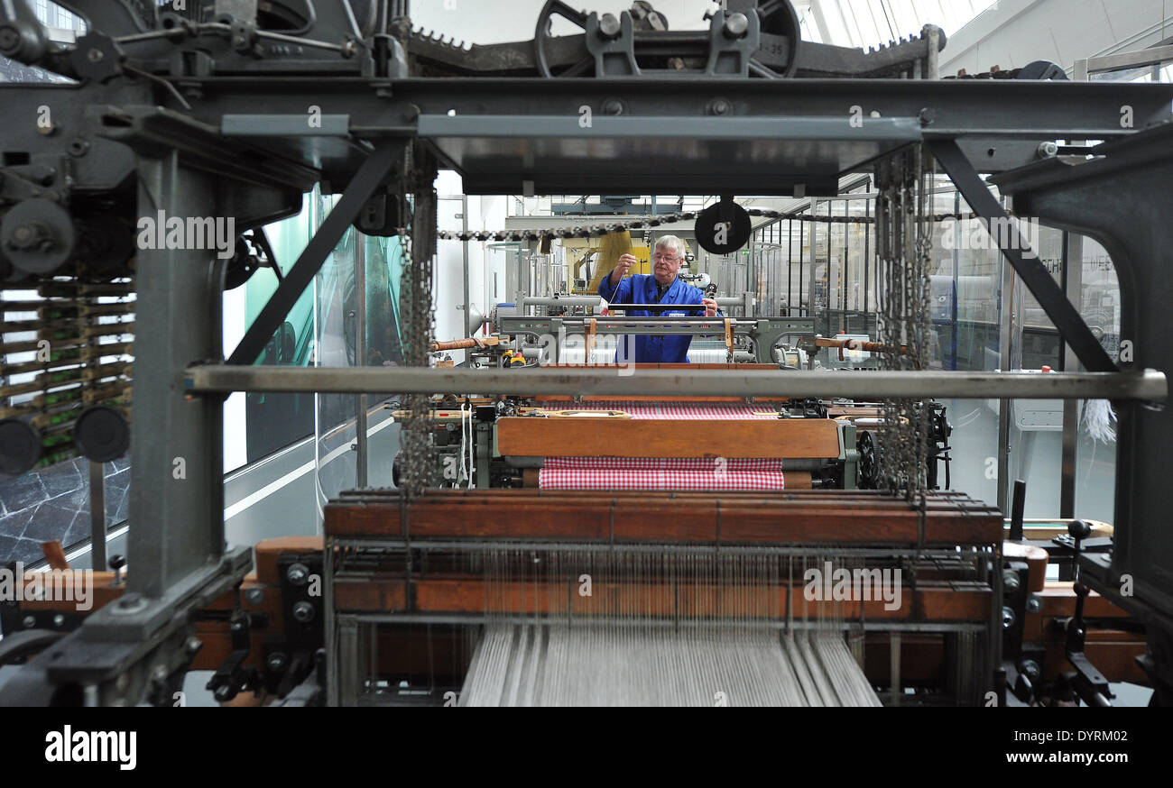 Weaving room in the Textile and Industrial Museum in Augsburg, 2012 ...