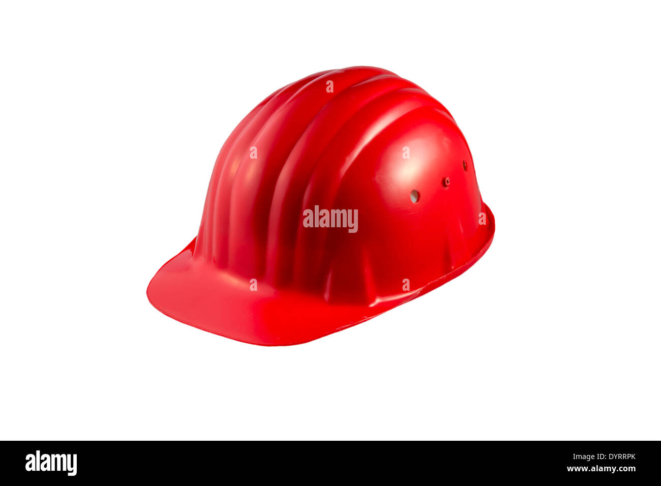 Red Hard Hat isolated on white background Stock Photo - Alamy