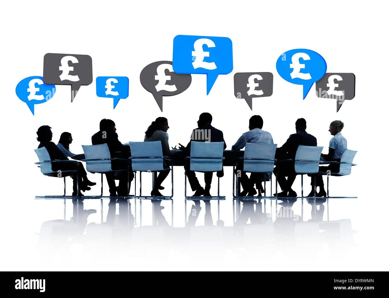 Group Of Business People Talking And Discussing About Financial Matters ...