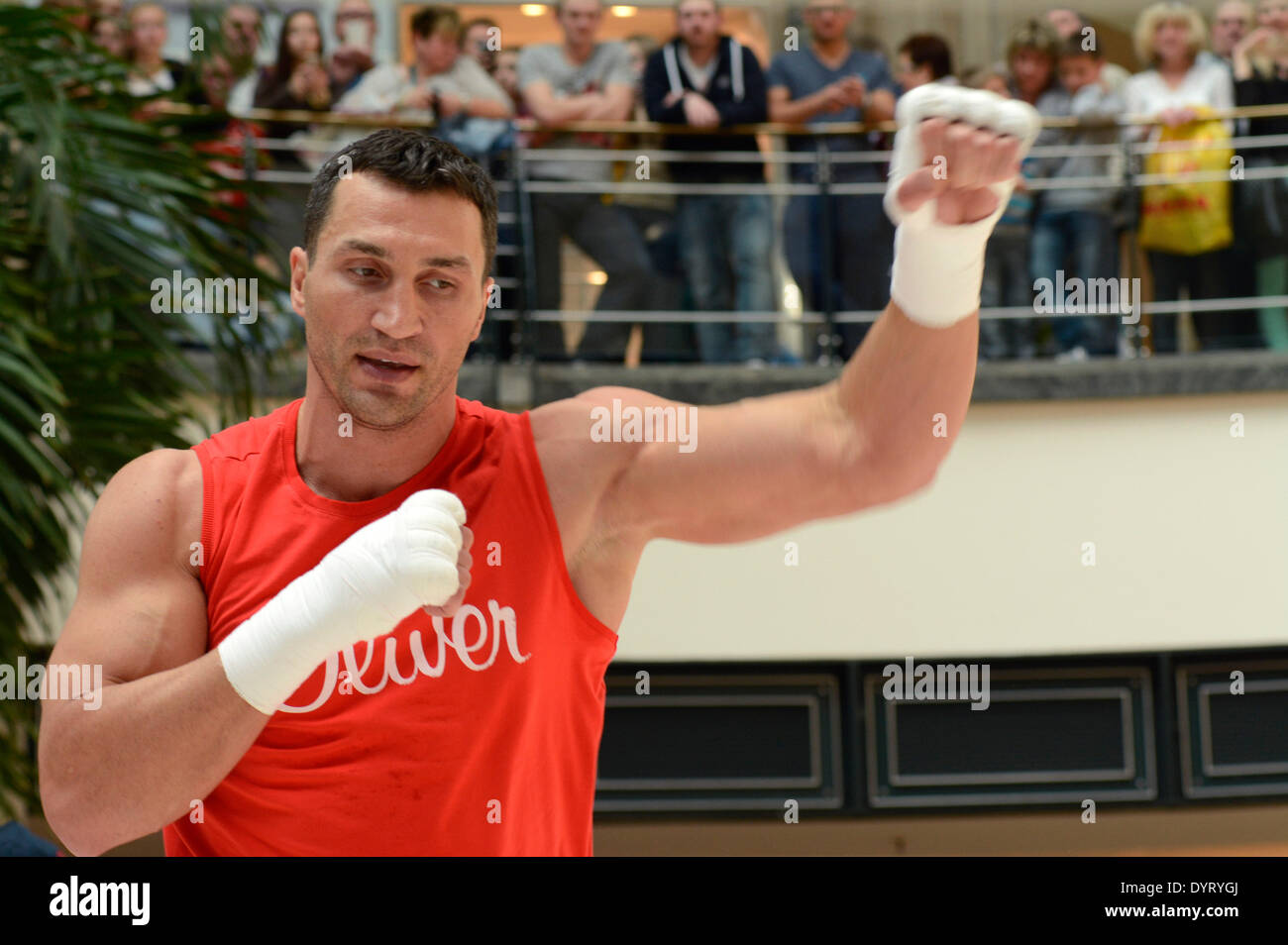 Boxing champion Wladimir Klitschko during a public training before his ...