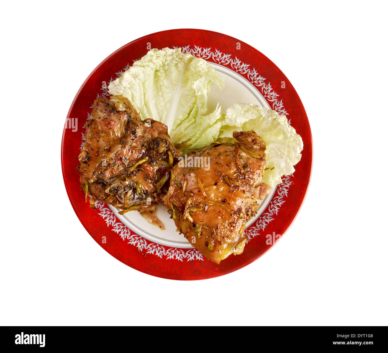 Pintade rotie - Chicken with spice ,isolated Stock Photo - Alamy