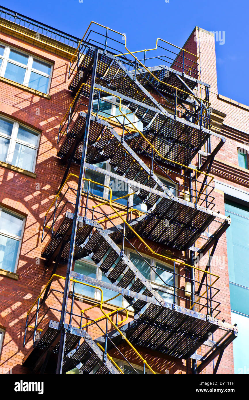 Fire escape stairs on exterior hi-res stock photography and images - Alamy