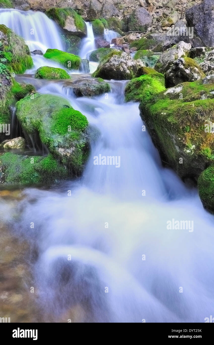 Waterfall through rocks hi-res stock photography and images - Alamy