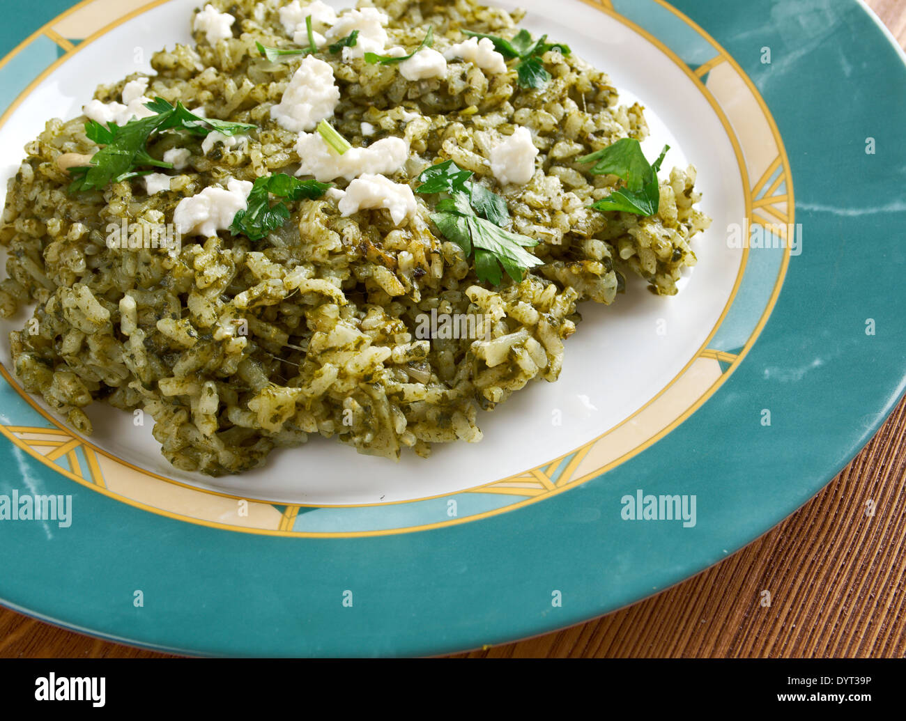 spanakorizo - Spinach and rice greek dish Stock Photo - Alamy