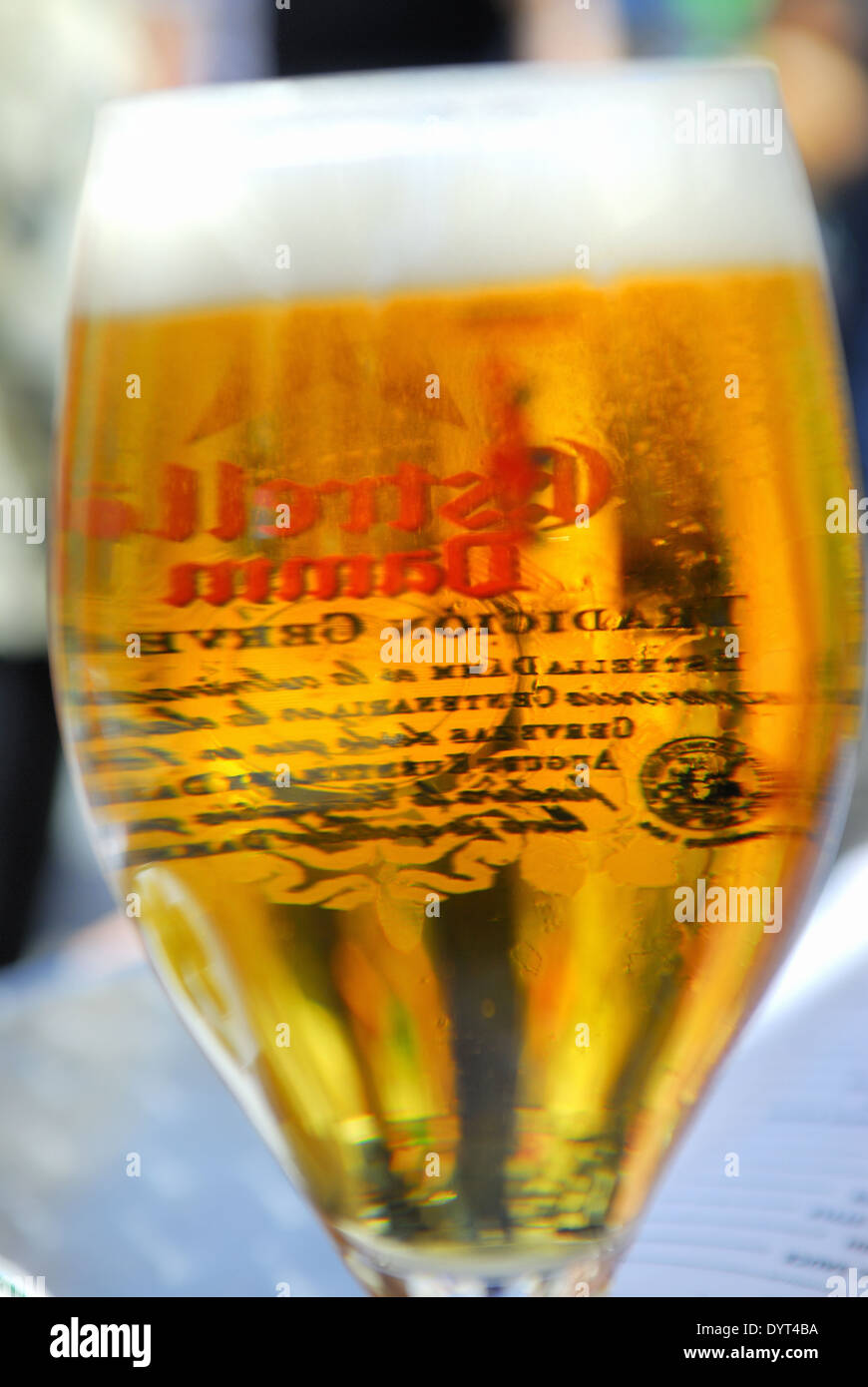 glass of tapped beer, Madrid, Spain Stock Photo - Alamy