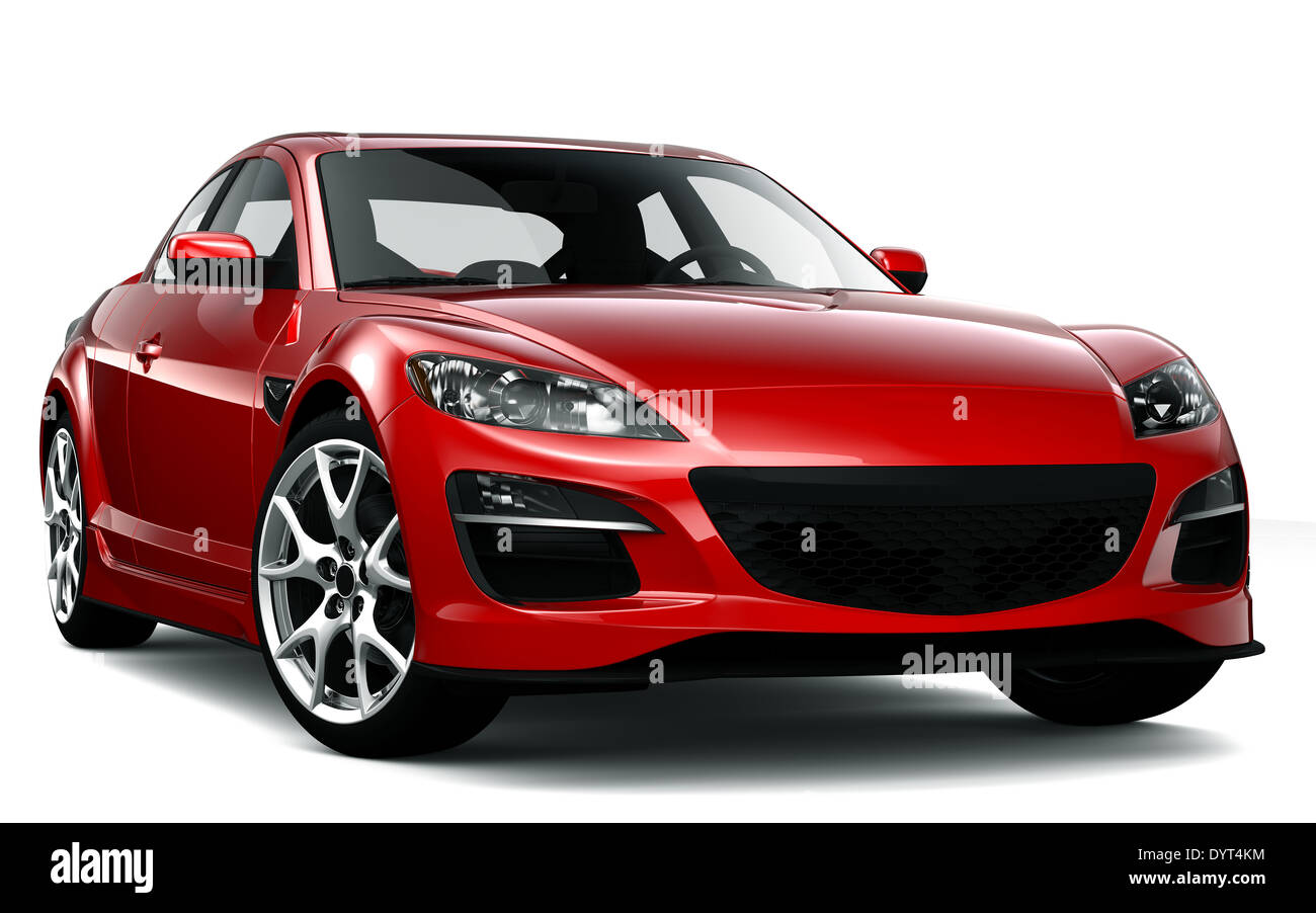 Red coupe car Stock Photo - Alamy