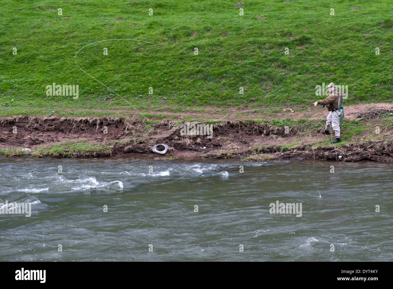 Salmon fishing on the wye hi-res stock photography and images - Alamy