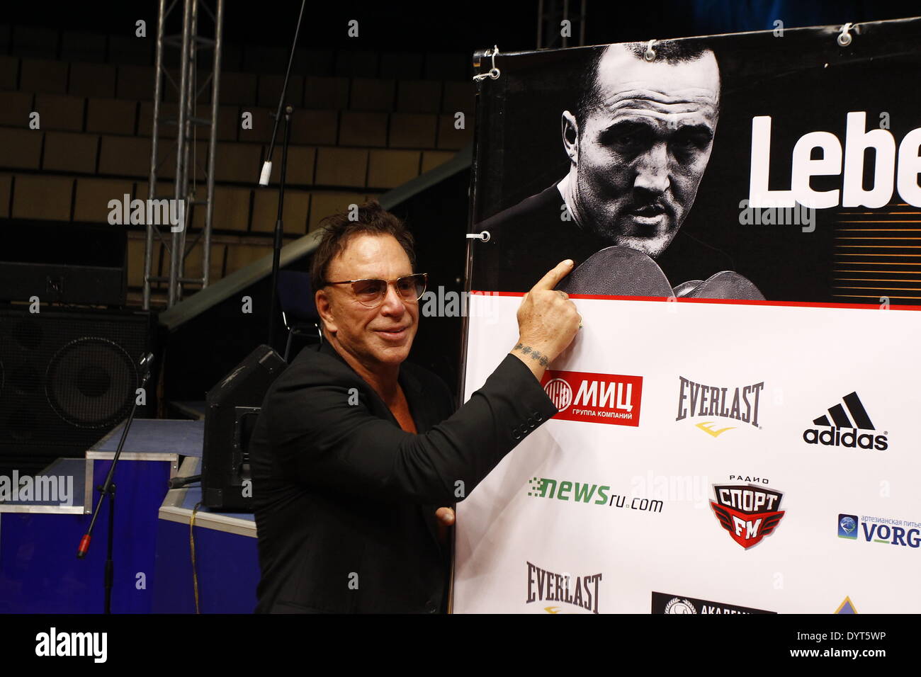 Moscow, Russia. 24th April 2014. Mickey Rourke is attending the ...