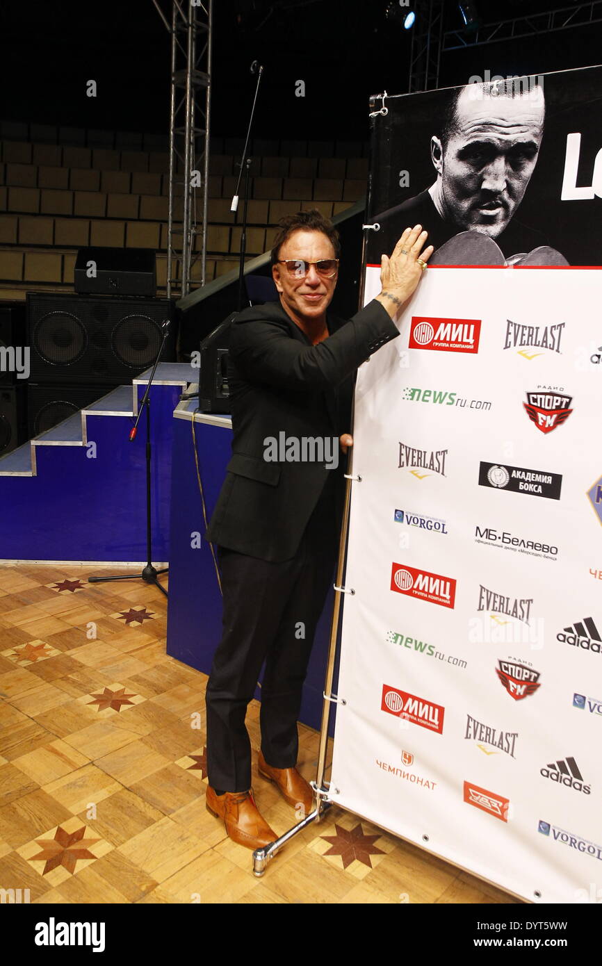 Moscow, Russia. 24th April 2014. Mickey Rourke is attending the ...