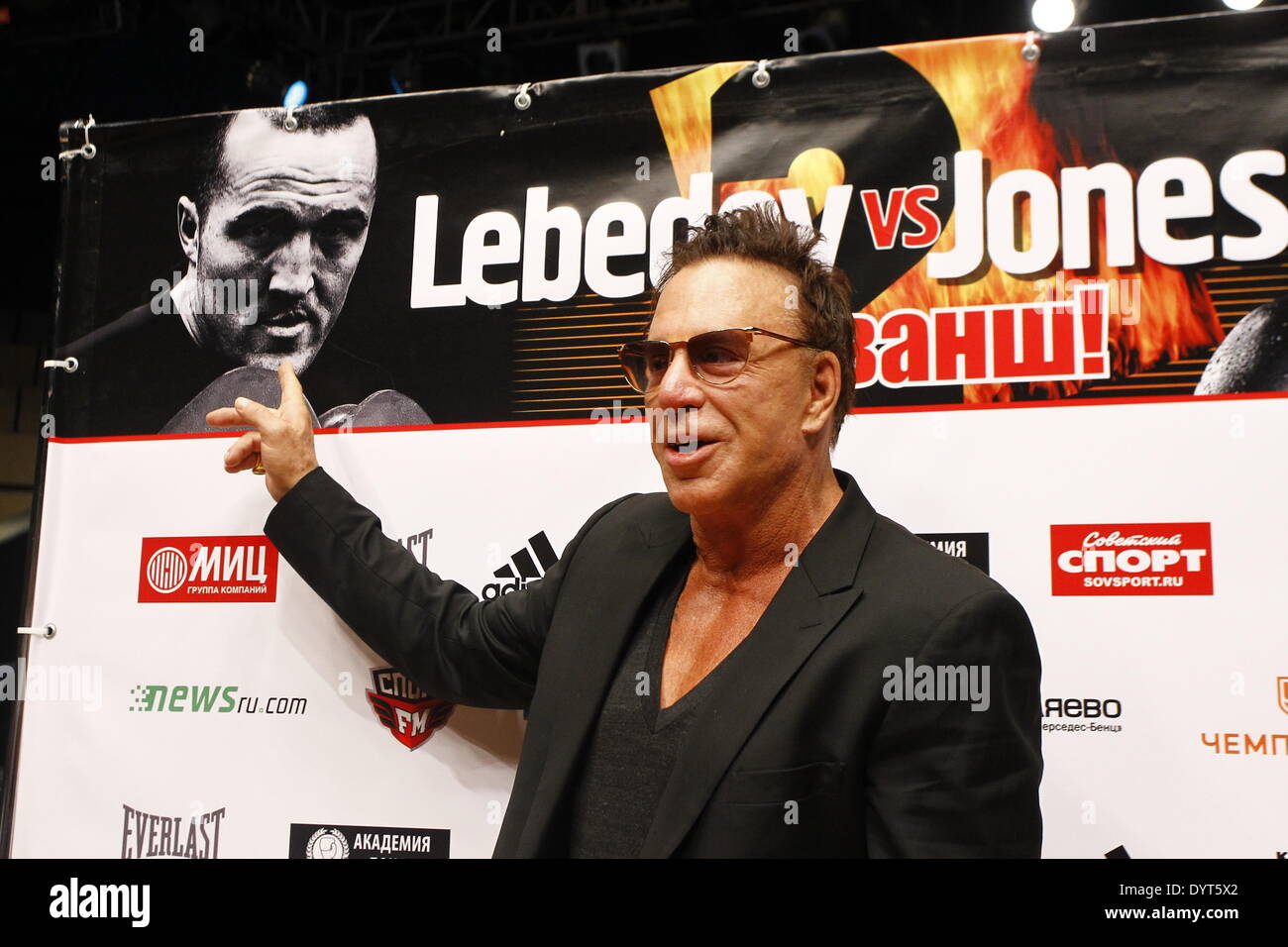 Moscow, Russia. 24th April 2014. Mickey Rourke is attending the ...