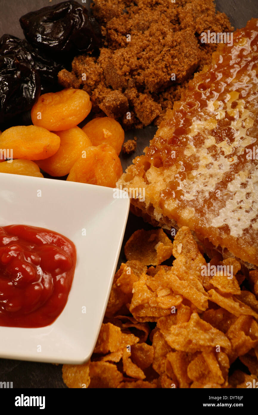 High Sugar Foods Stock Photo - Alamy