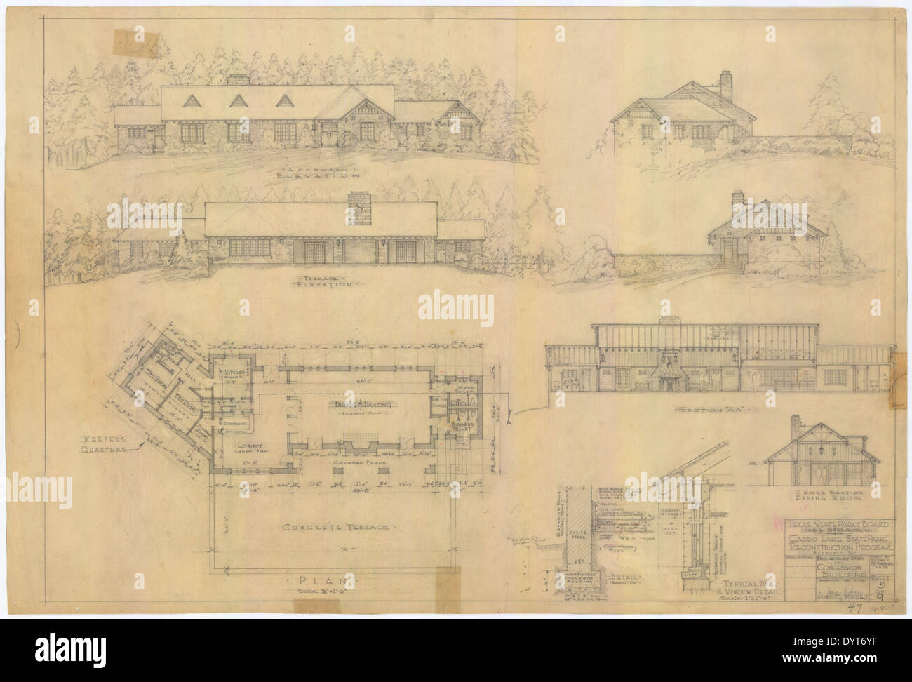 This study showcases the concession building at Caddo Lake State Park ...