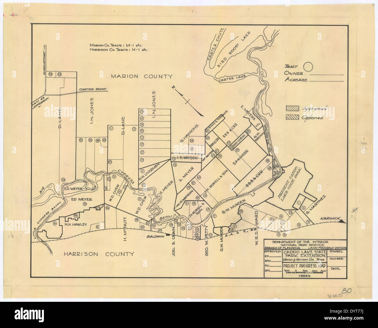 The Caddo Lake State Park extension map shows the ongoing developments ...