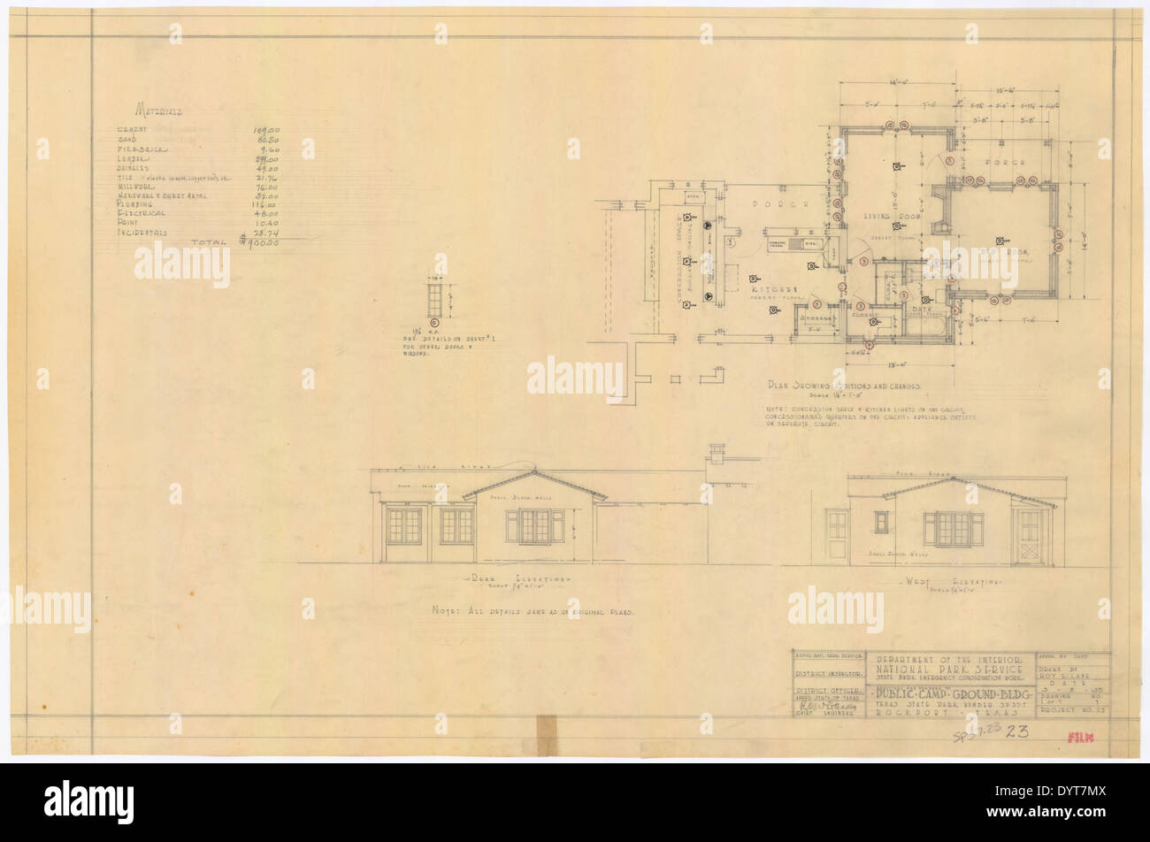 The Public Campground Building at Goose Island State Park in Texas ...