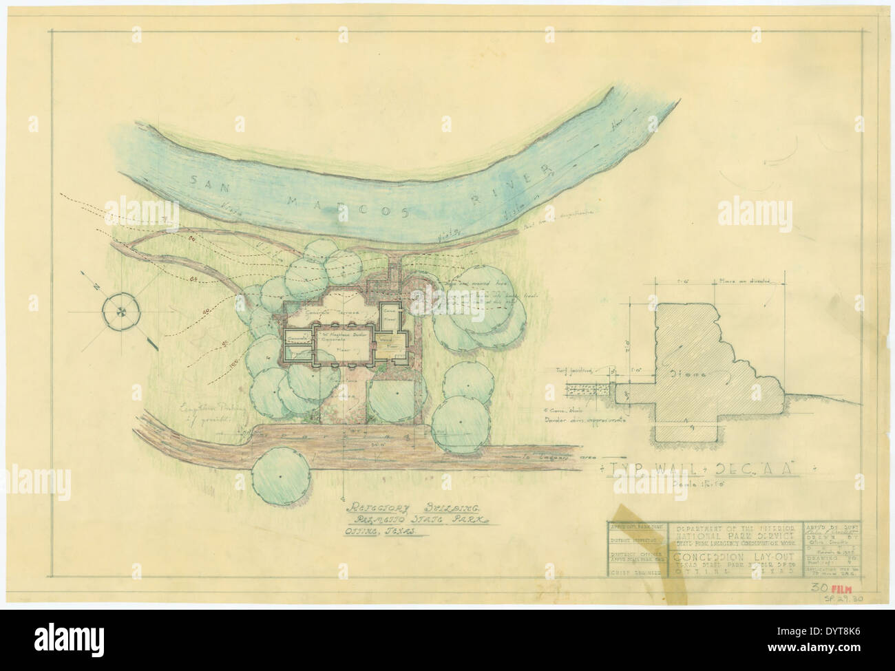Palmetto State Park - Concession Layout - SP29 030 Stock Photo - Alamy
