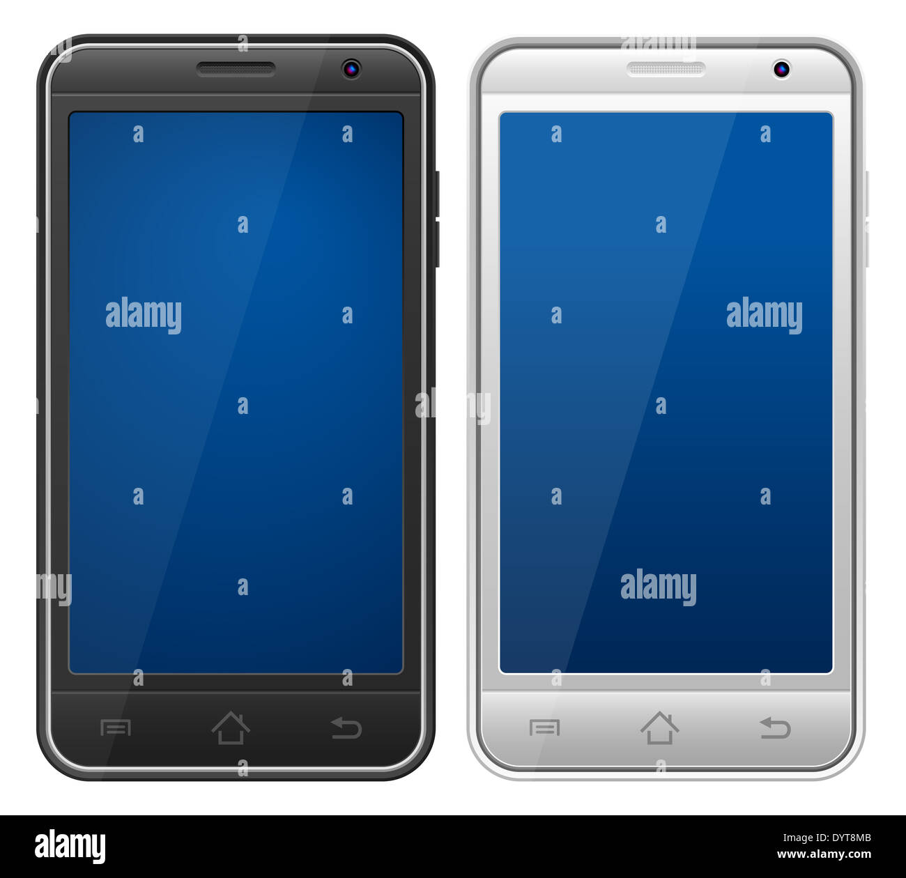 Smartphone set on a white background Stock Photo - Alamy