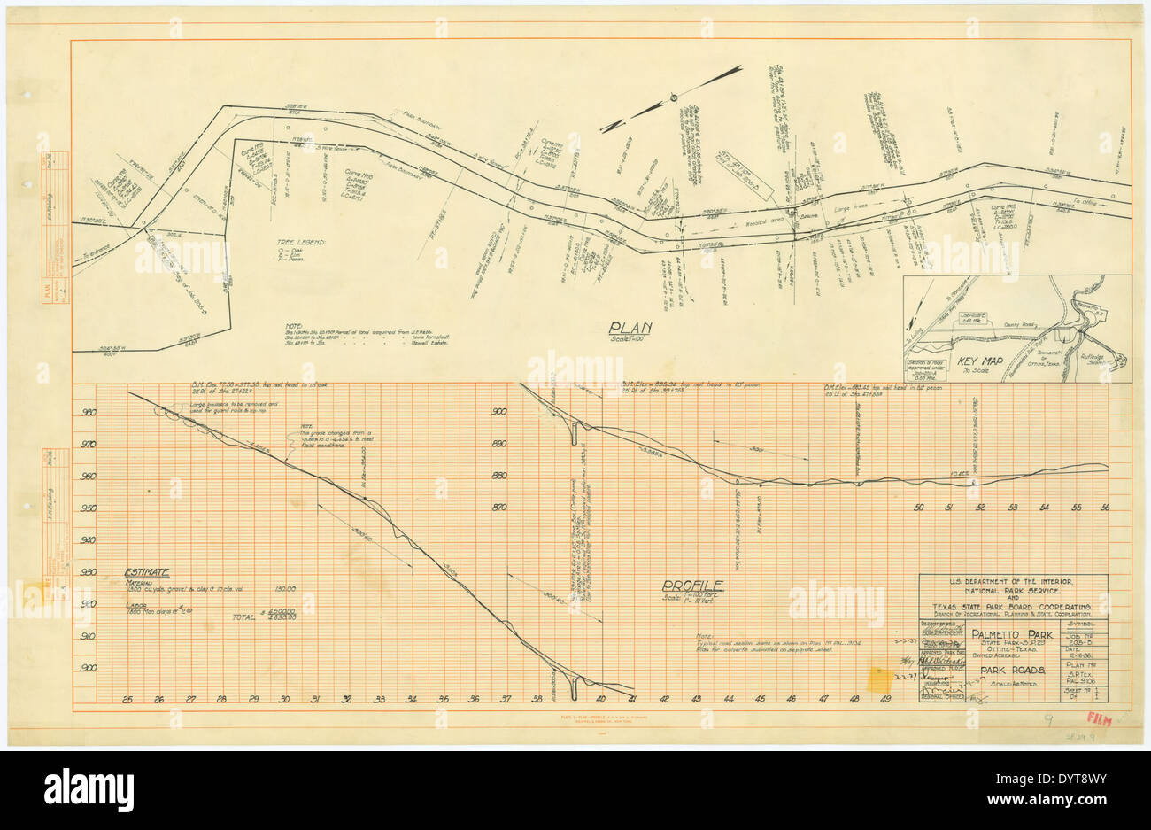 The park roads in Palmetto State Park, Texas, were built by the ...