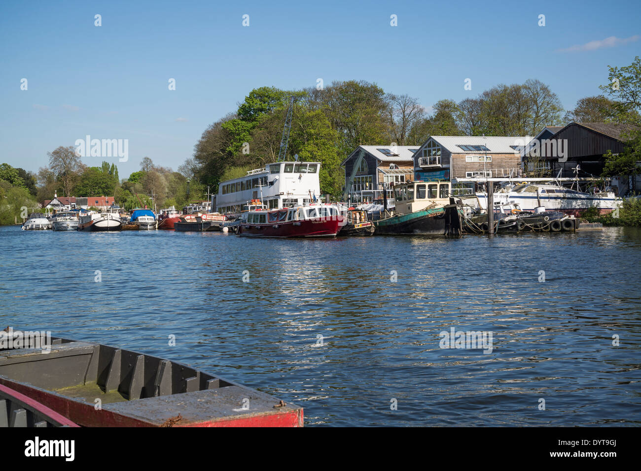 Boatyard on the river Thames at Twickenham, London, UK Stock Photo - Alamy