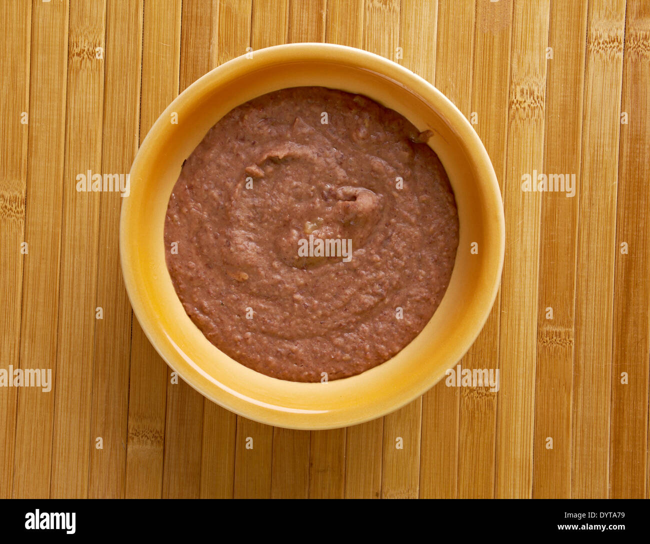 Refried beans dish of cooked and mashed beans and is a traditional ...