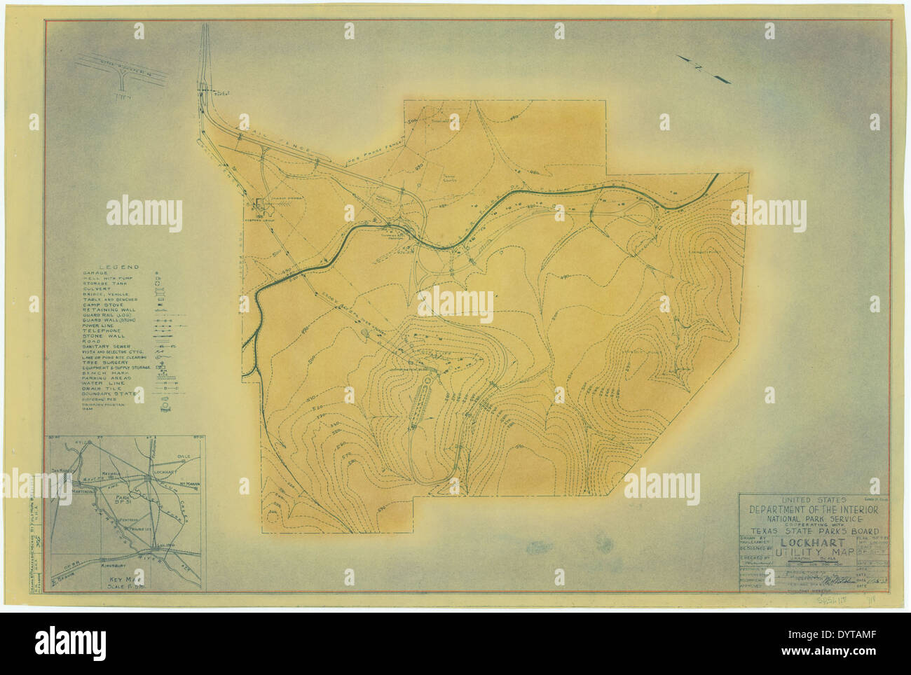 Lockhart State Park - Utility Map - SP51 118 Stock Photo - Alamy