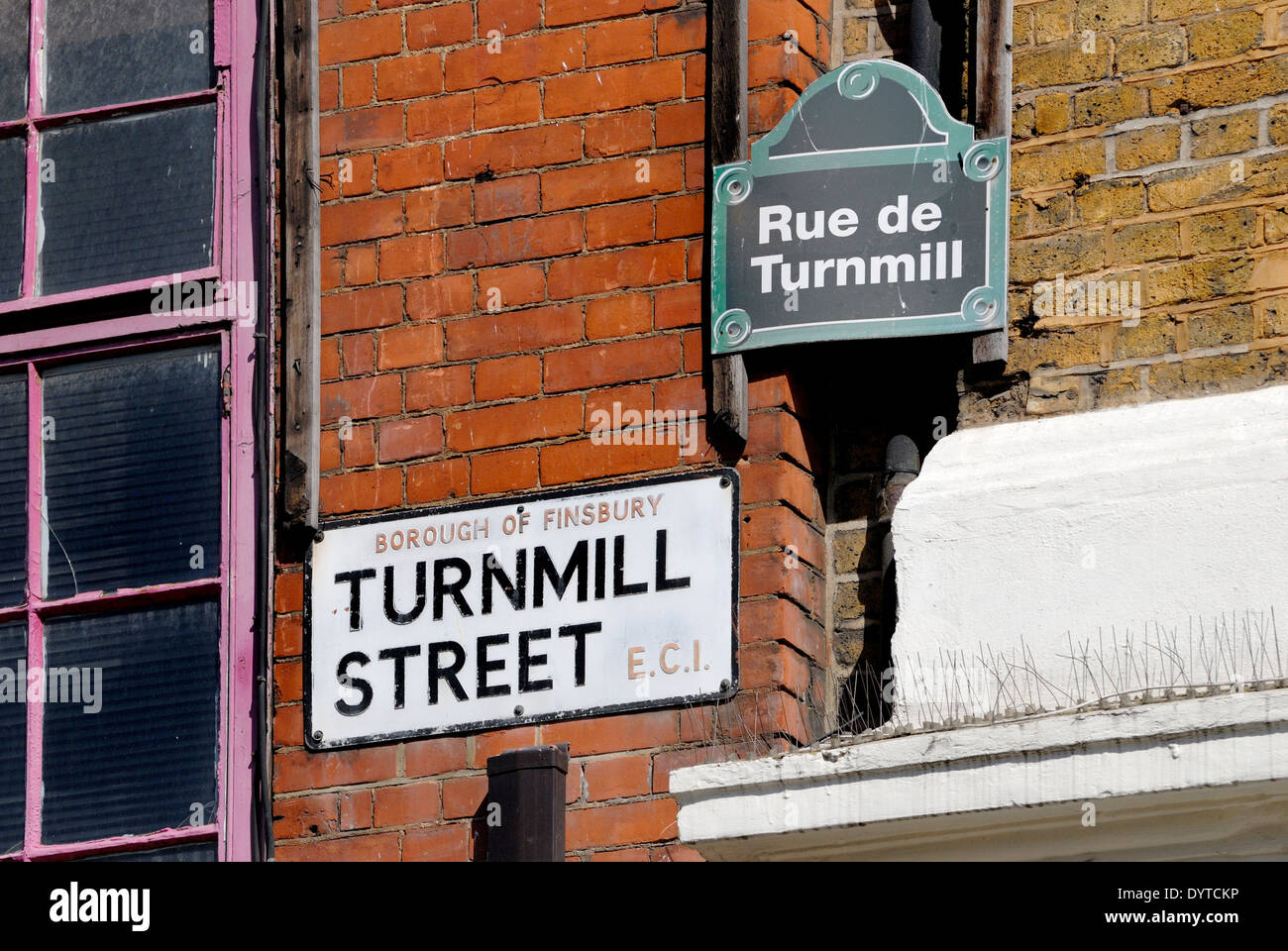 London, England, UK. Turnmill Street in Finsbury - Street signs in ...