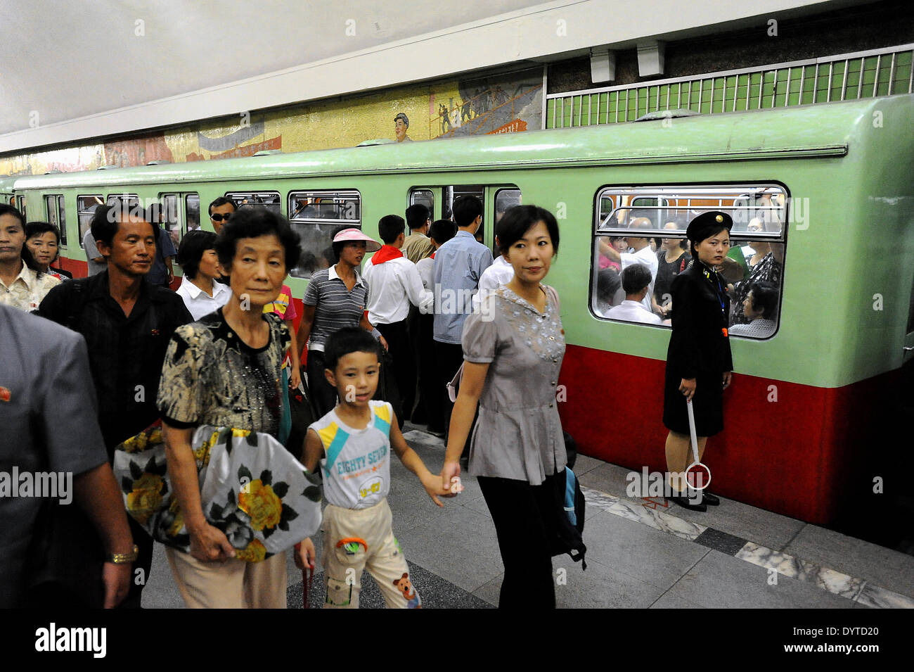 People inside a metro station Stock Photo - Alamy