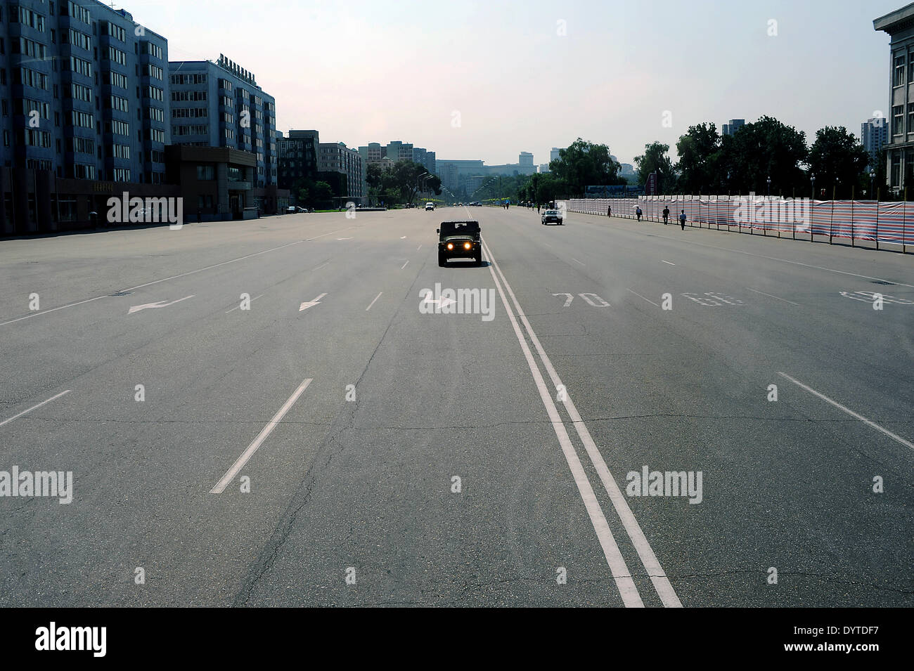 Pyongyang's deserted streets Stock Photo - Alamy