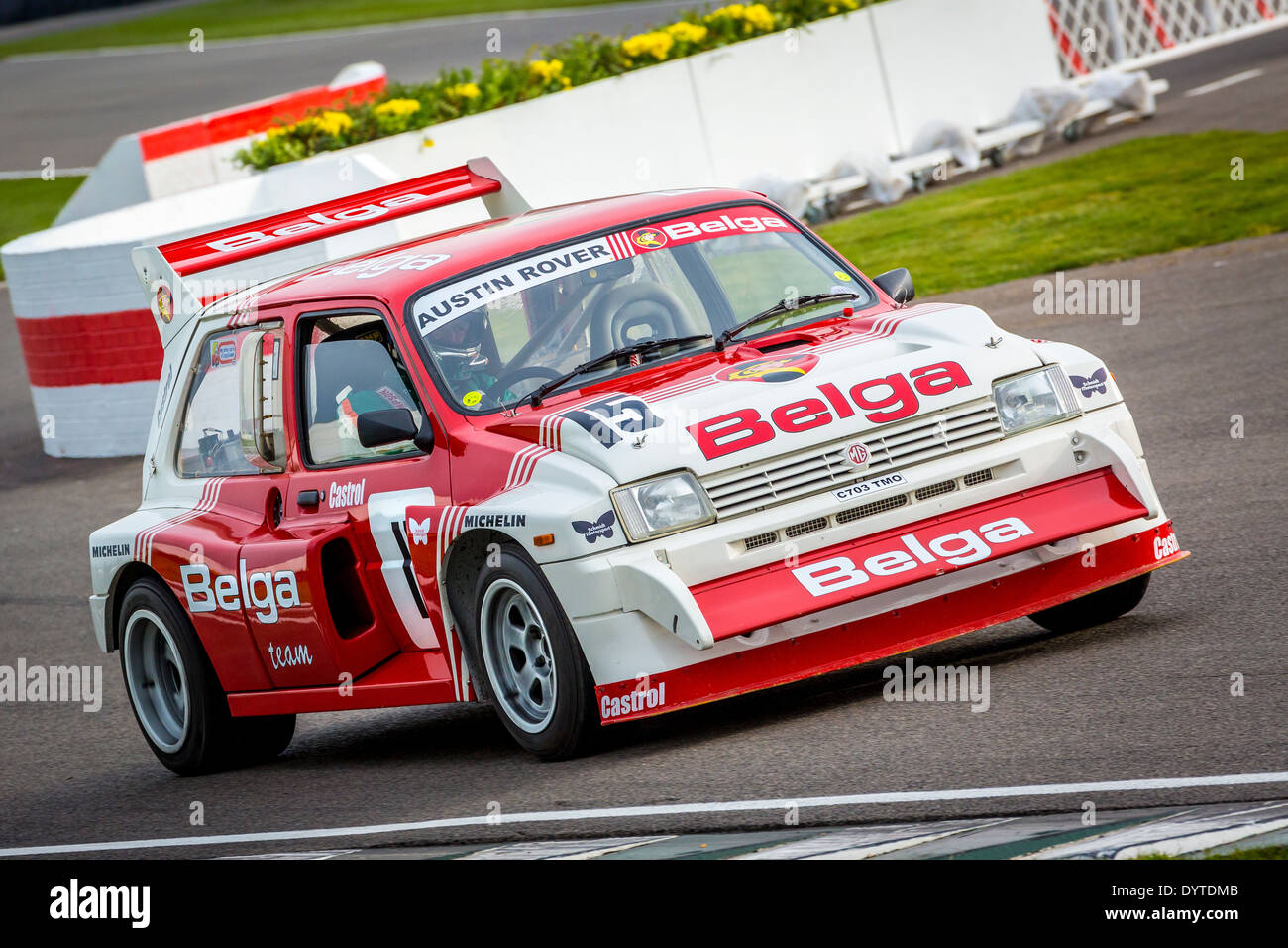 1985 Metro MG 6R4 Group B car with driver Mark Donaldson. 72nd Goodwood ...