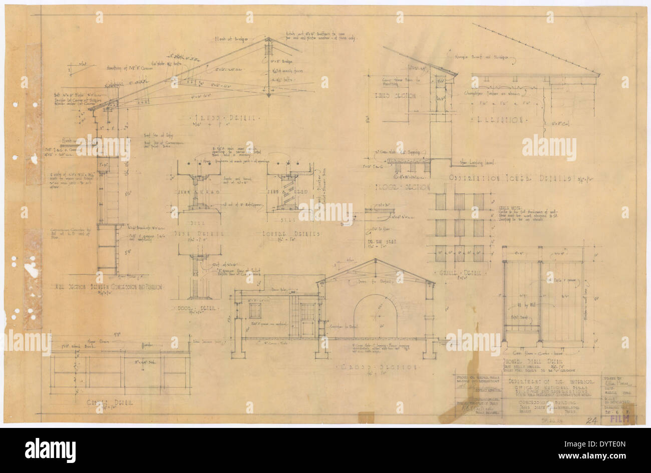The Concession Building at Abilene State Park, built by the Civilian ...