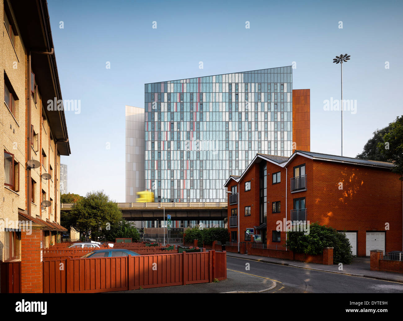 Exterior of Parkway Gate, Manchester, Greater Manchester, with housing ...